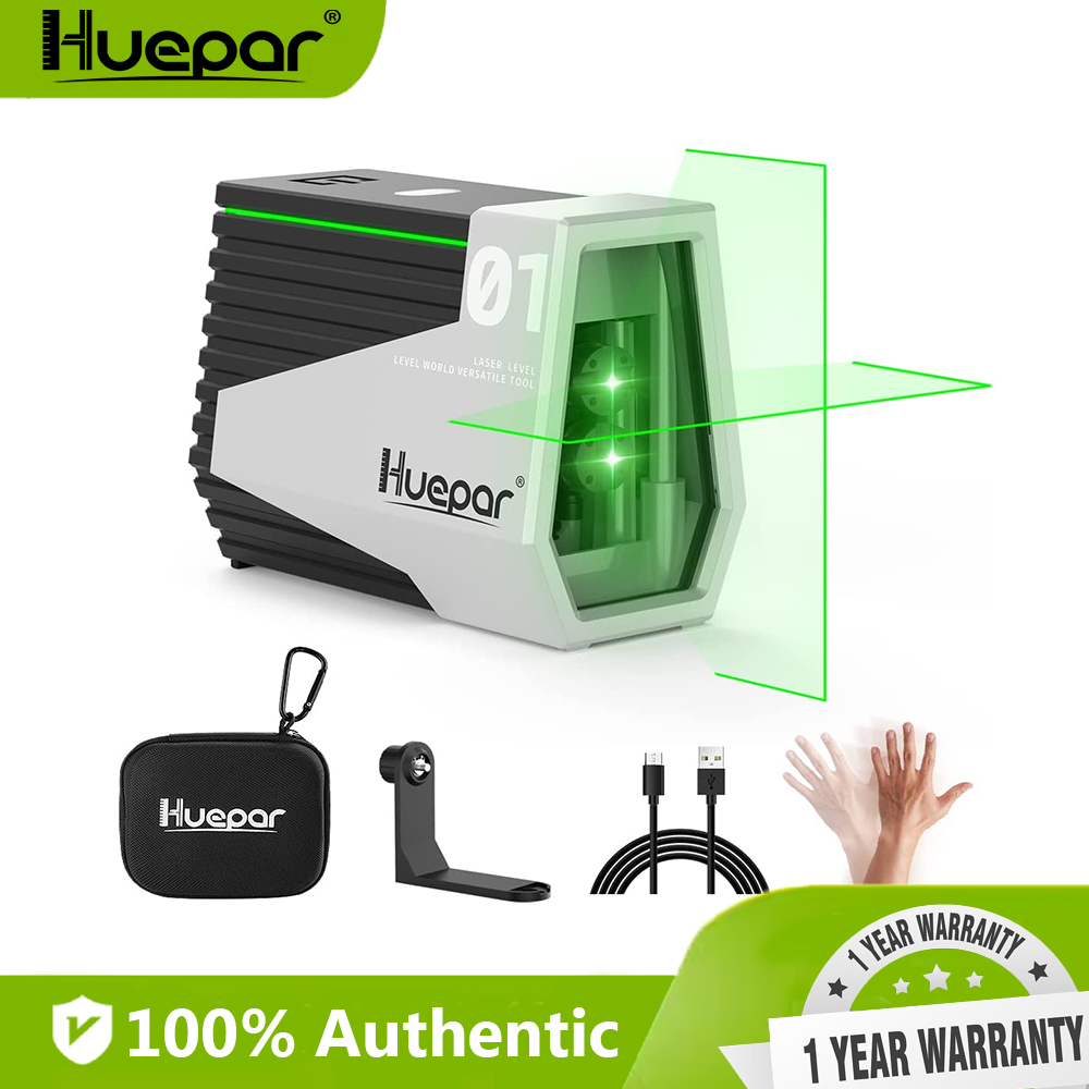 Huepar Laser Level Self Leveling 2 Line Laser Rechargeable Laser ...