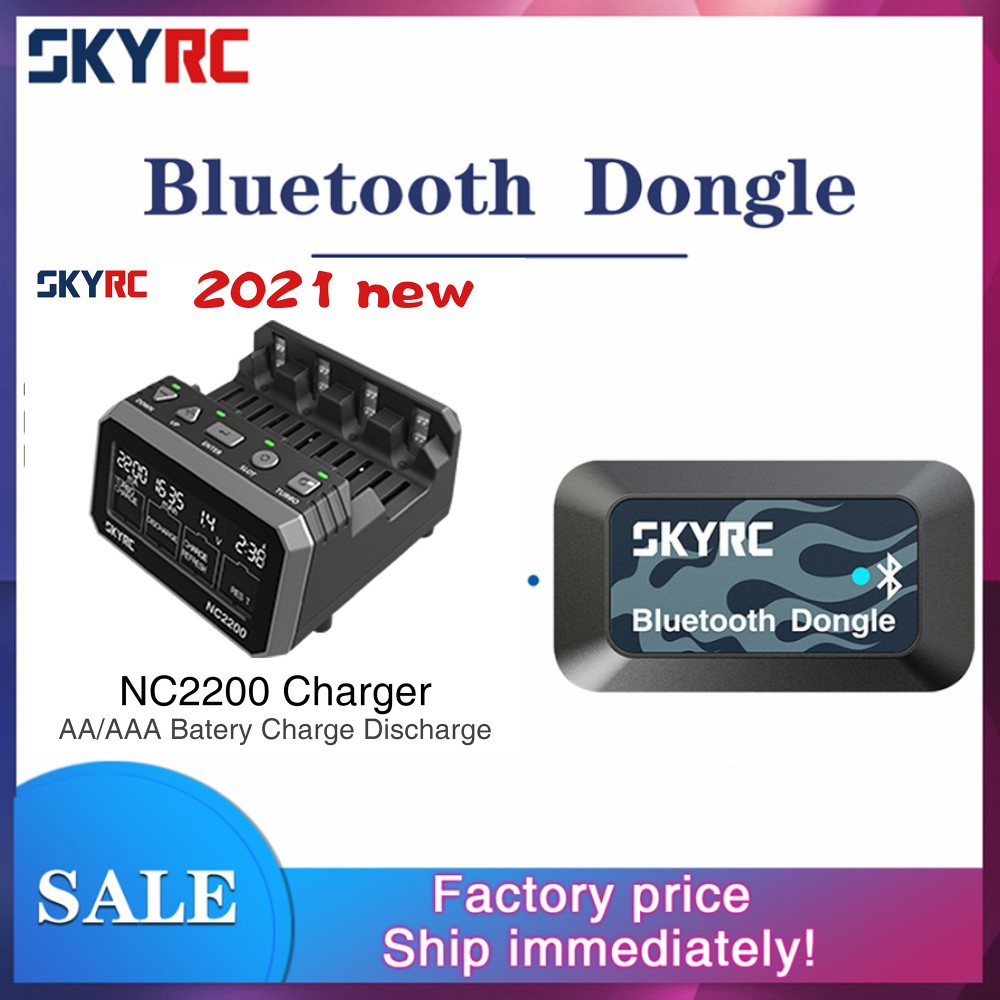 SKYRC NC2200 12V/2.0A +Bluetooth Dongle 4 Slots AA AAA Battery Charger ...