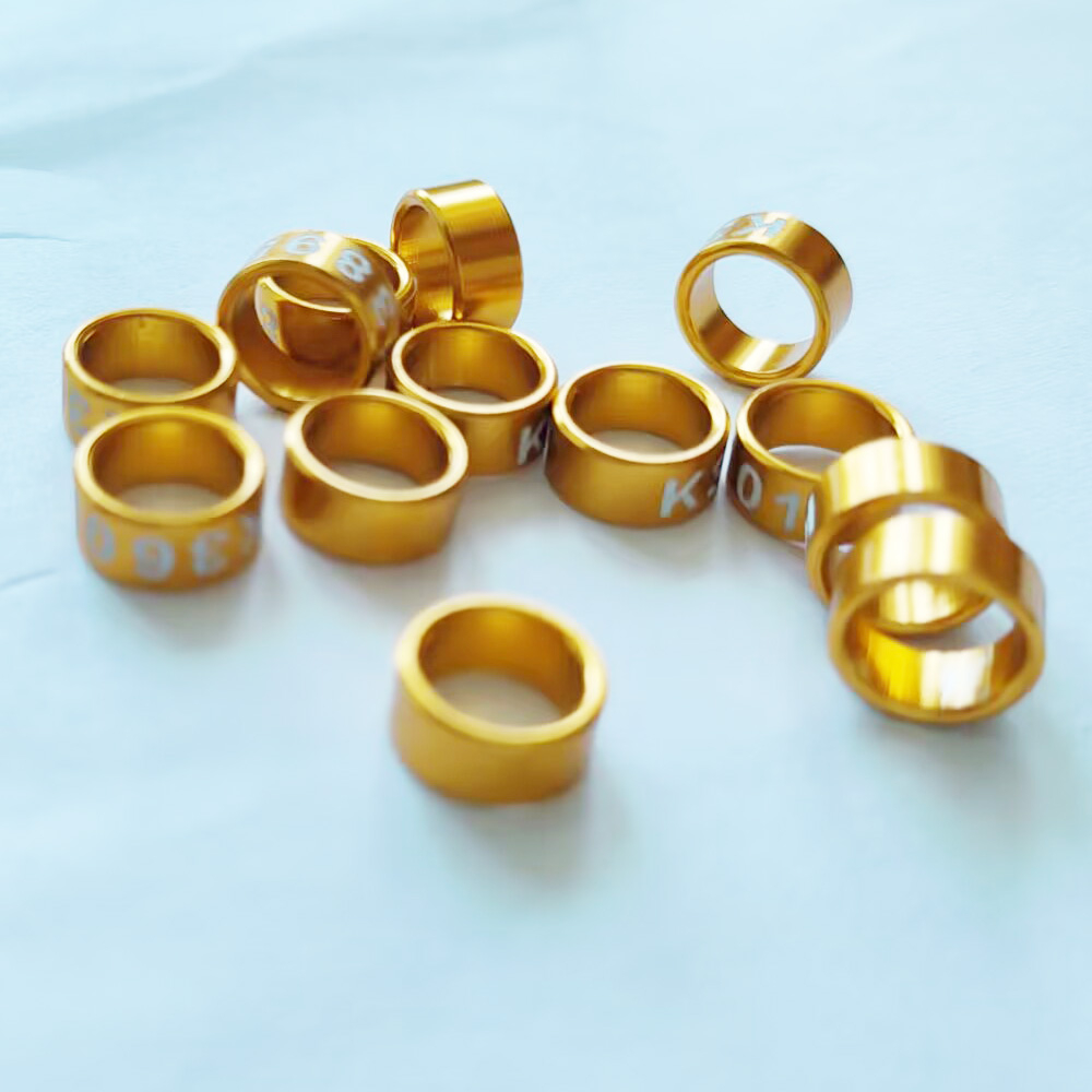 20 pcs Parrot Straight Ring 5mm/6/7/8/4mm With Random Number Birds Foot ...