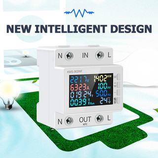 8 In1 Din Rail With Wifi Electricity Digital Power Energy Meter Watt ...