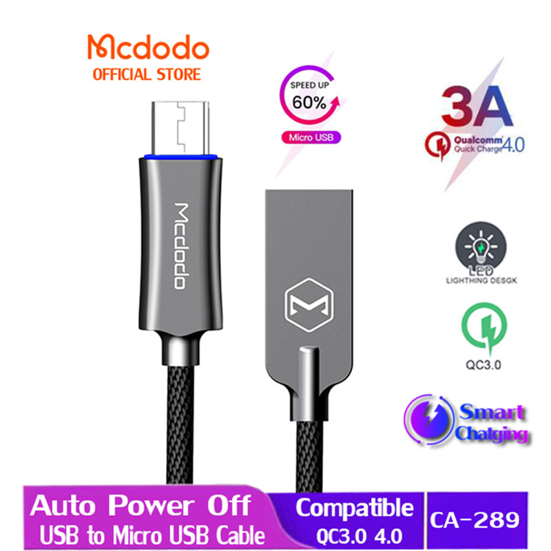 Mcdodo Android Micro USB QC 3.0 4.0 Quick Charge Auto Disconnect Cable ...
