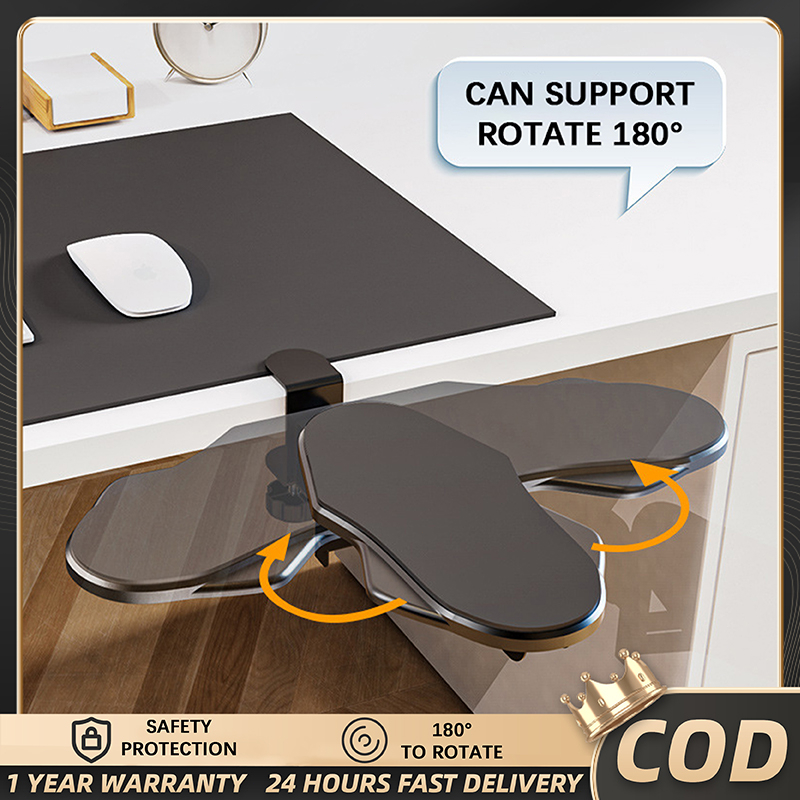 Desk Attachable Computer Table Arm Support Mouse Pads Arm Wrist Rests ...