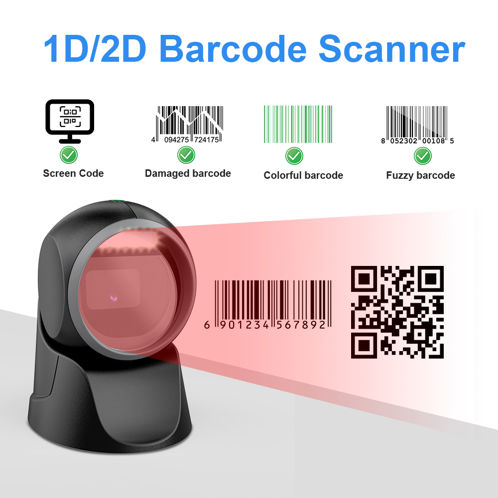 1D 2D Desktop Bar Code Reader Barcode Scanner Strong Decoding ...