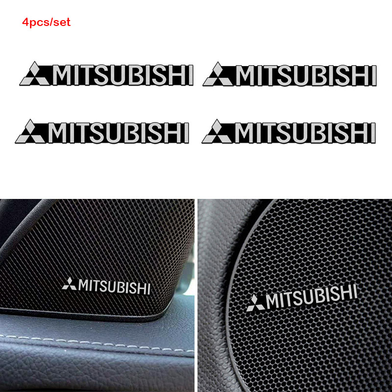 4 Pieces Car Aluminum Metal Sticker For Mitsubishi Mirage Xpander ...