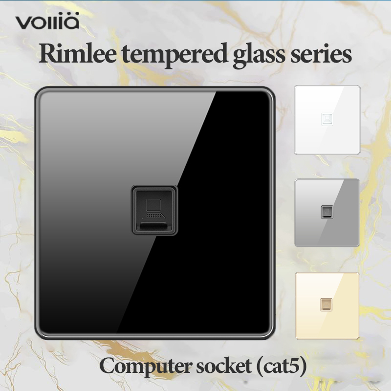 Vollia Rimless Cat5/Cat6 Wall Computer Socket for Home Electrical ...