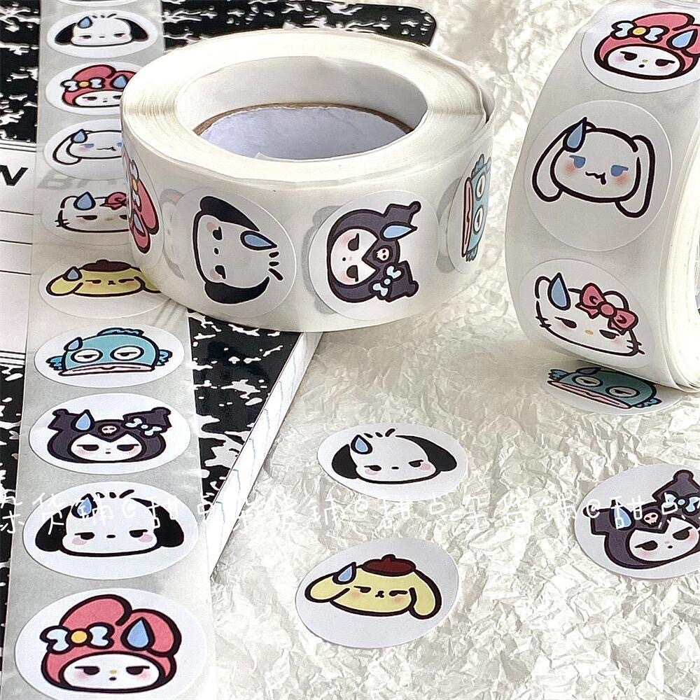 500pcs New Sanrio Kulomi HelloKitty Mymelody Scroll Stickers Decorative ...