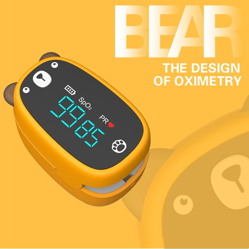 Medical Pulse Oximeter on the Finger Clip Heart Rate Monitor For Kids ...