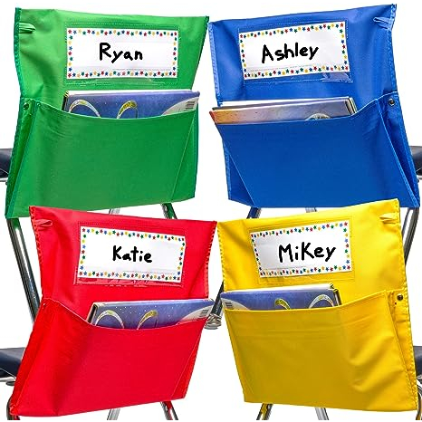 Chair Storage Pocket 17 Inch Chair Bag Chair Pockets for Classrooms ...