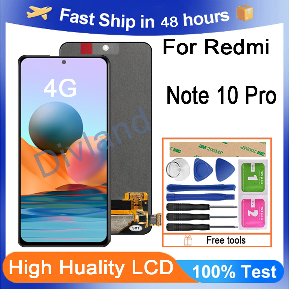 6.67 inch Original AMOLED Redmi Note 10 Pro 4G M2101K6G M2101K6R LCD Display Touch Screen ...