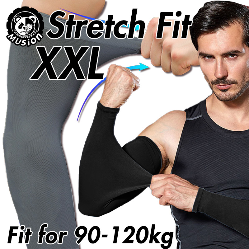 Musion High Elastic Plus Size XXL Arm Sleeves Sun Protection Hand Sock ...