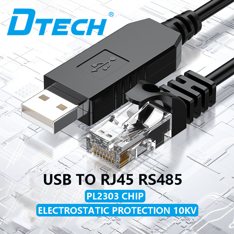 Dtech USB to RJ45 Network Port RS485 Serial Port Cable Suitable for New ...