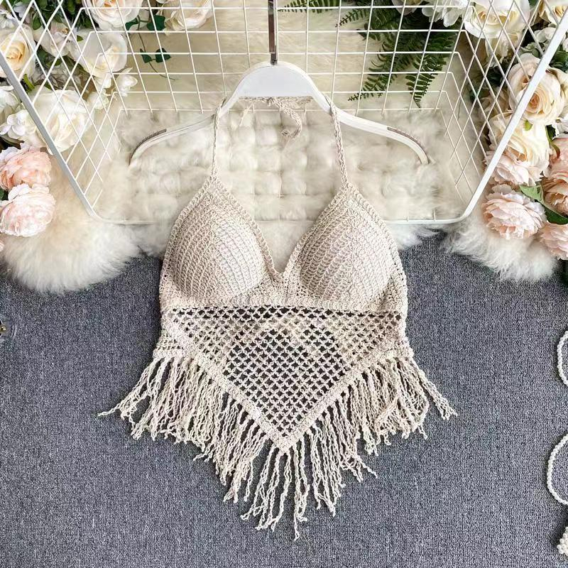 Crochet Top Beach Summer outfit Swimsuit High Waist Bohemian Attire For ...