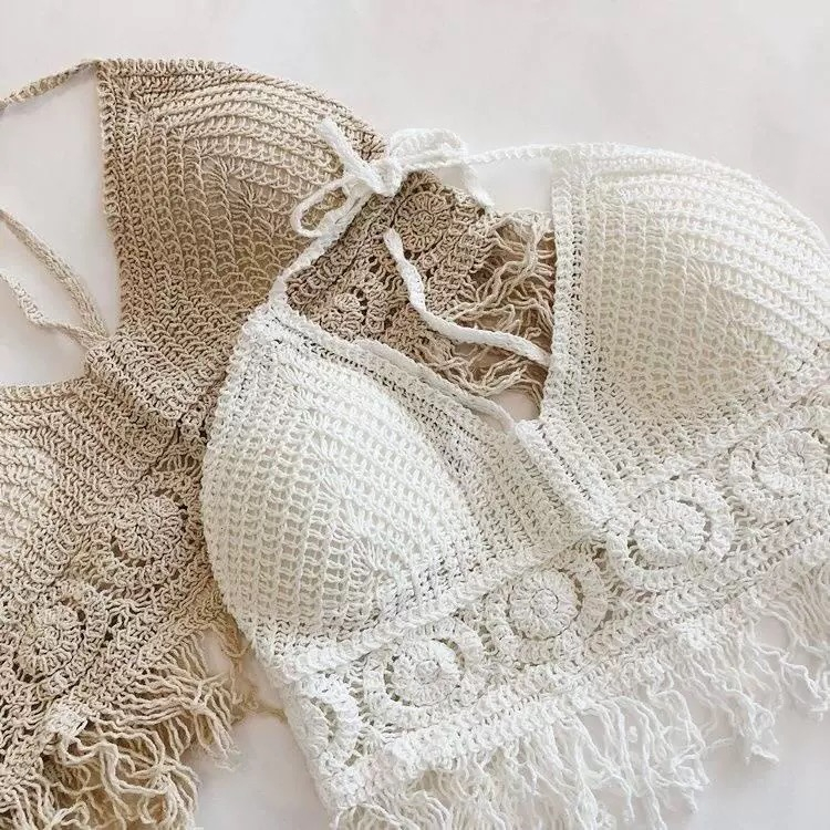 Crochet Swimwear Boho Crochet Top Swimsuit For Beach Outfit Woman ...