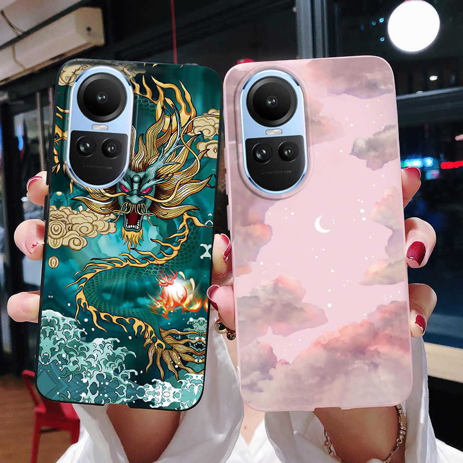 OPPO Reno 10 / Reno 10 Pro 2023 Dragon Pattern Jelly Silicone Soft Case ...