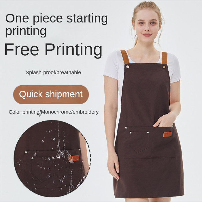Ready Stock Free Custom Apron Women Multicolor Optional Apron ...