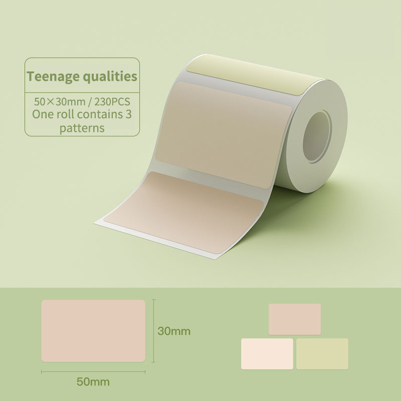 【Pure pink】Niimbot B21/B3S Label Printing Paper Thermal Label Paper Three Proof Thermal Paper ...