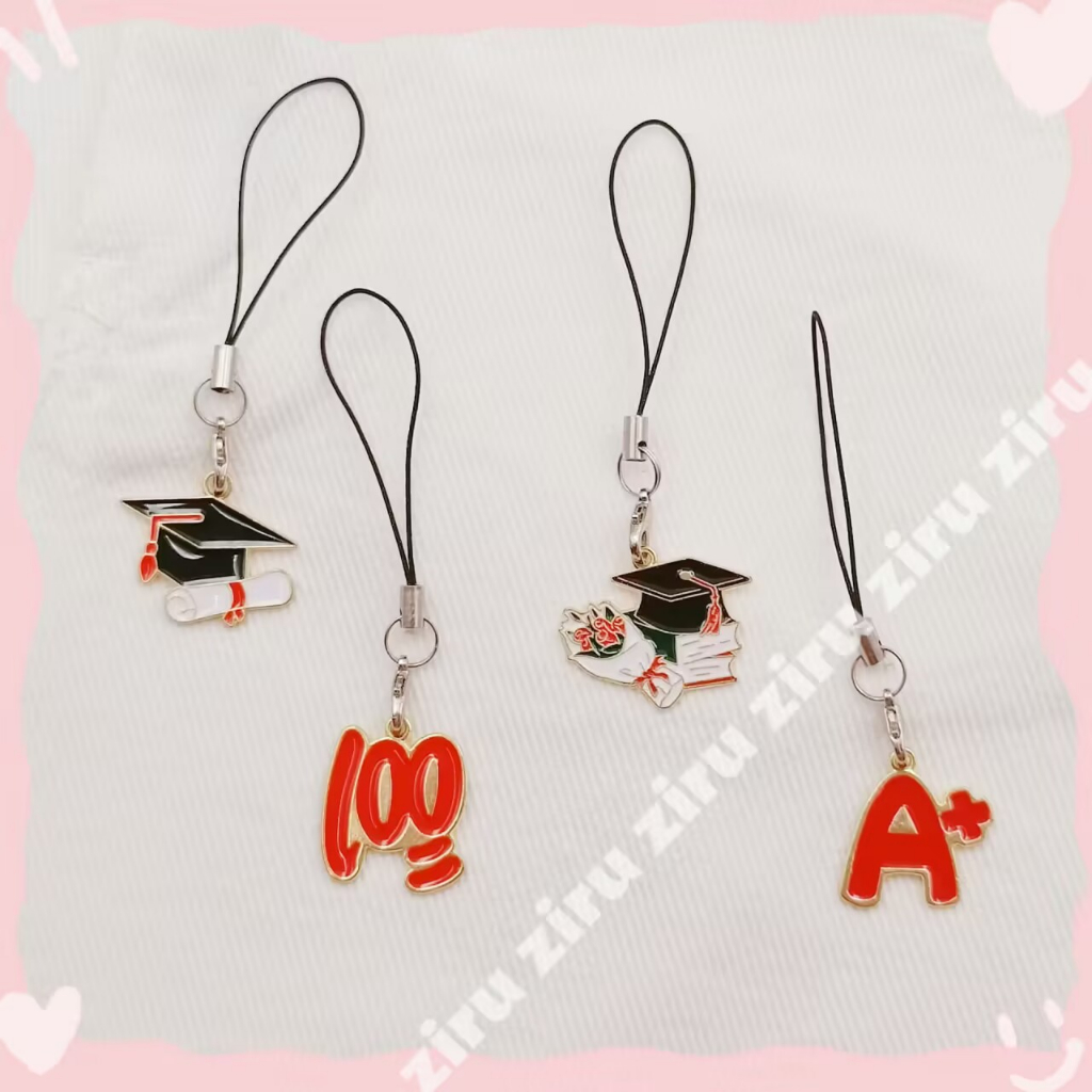 Doctoral Hat Pendant A+ Good Omen Metal Charms Doctoral Cap Phone ...
