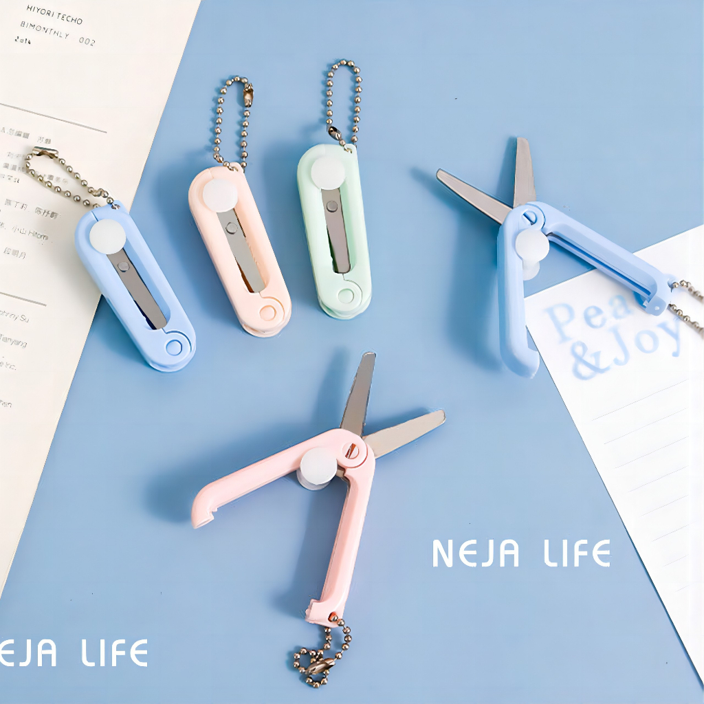 Morandi Mini Portable Small Scissors Student Creative Retractable ...