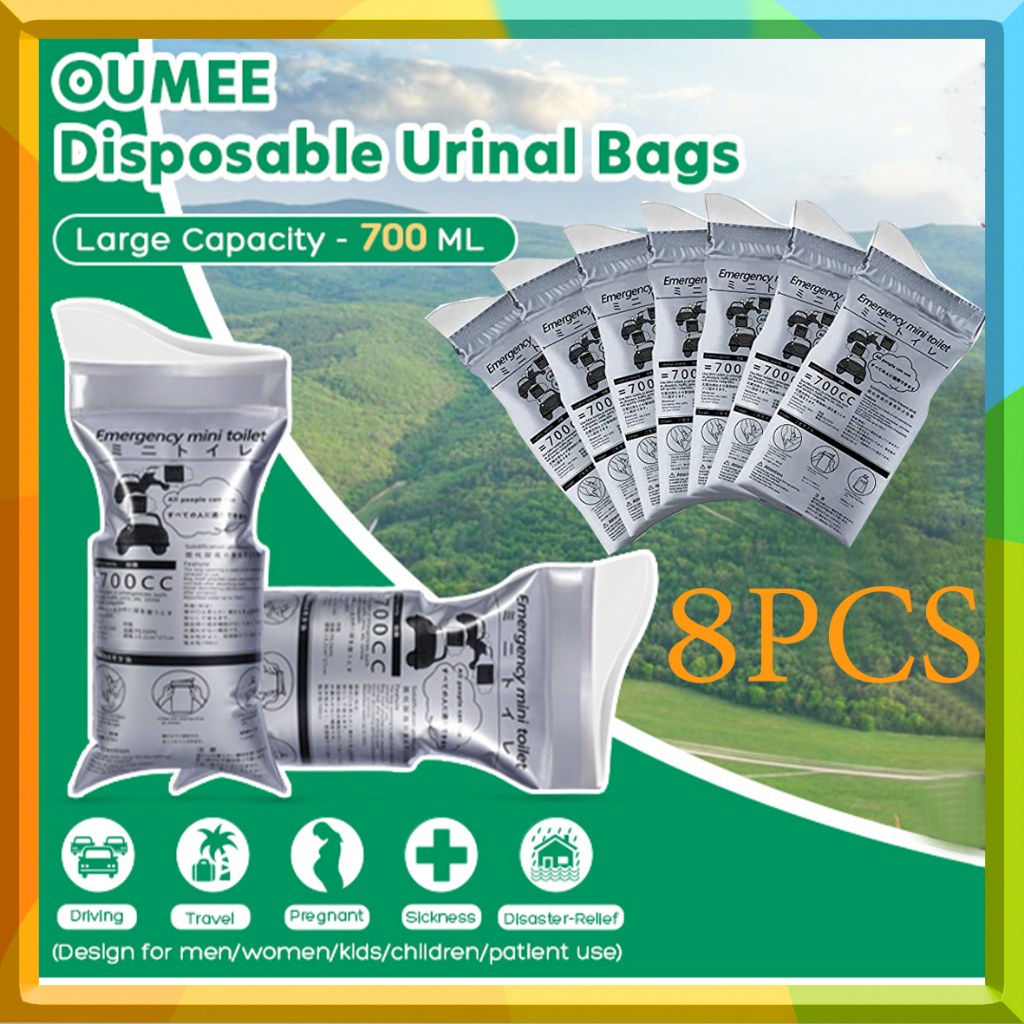 8Pieces Disposable Urine Bags | Urinals Vomit Bags | Unisex 700ml ...