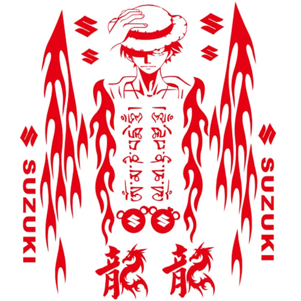 Motorcycle Personalized Modified Stickers Laser Stickers One Piece ...