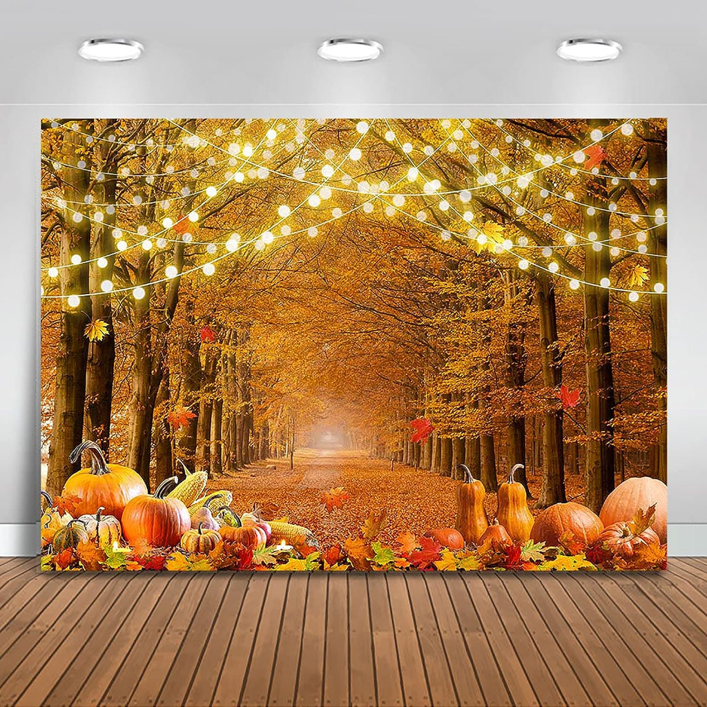 5x3ft Fall Harvest Backdrop Thanksgiving Day Pumpkin Party Decorations ...