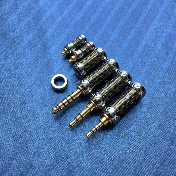 One Piece Carbon fibre 2.5mm 3.5mm 4.4mm Earphone Plug Audio Jack ...