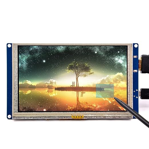 52Pi 5 inch HDMI Monitor LCD Resistive Touch Screen 800x480 LCD Display ...