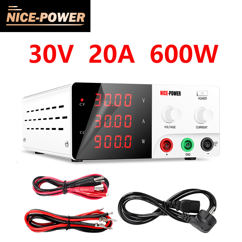 NICE-POWER DC Power Supply Variable, 30V 20A 600W High Power Bench ...