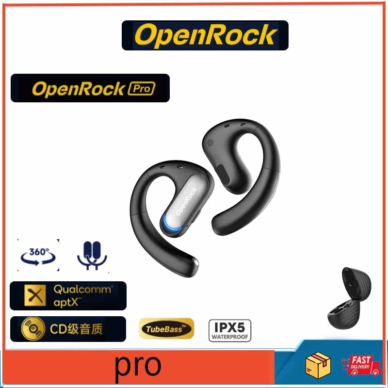 Openrock Pro Open Ear Air Conduction Headset, 46 Hours Play Bluetooth 5 ...