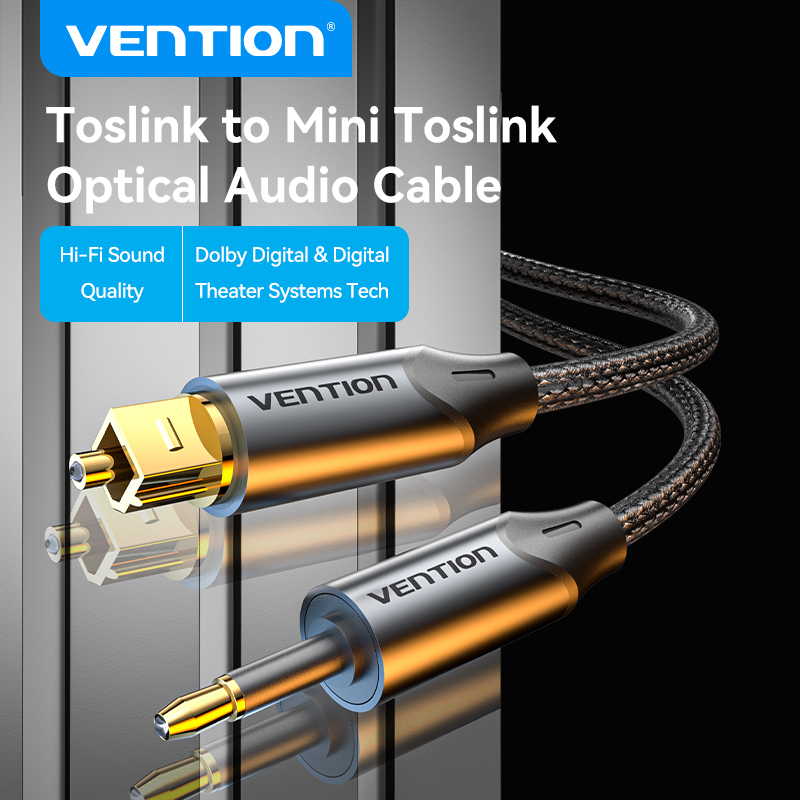 Vention Toslink to Mini Toslink Optical Audio Cable 3.5mm Male to Male ...