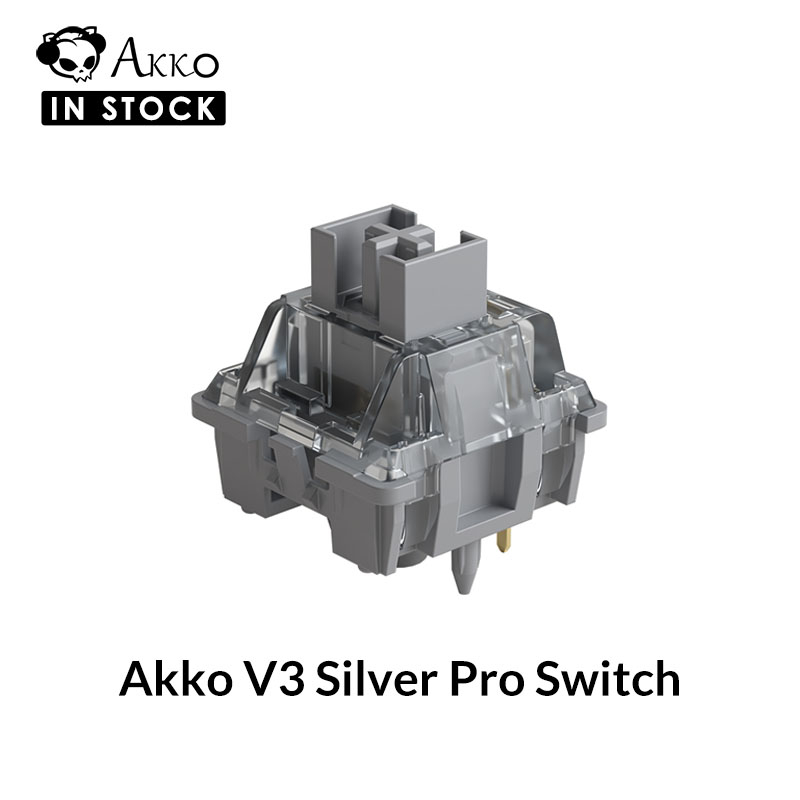Akko 2 Pack-90 Pcs V3 Sliver Pro Switches With 5-Pins And Stable ...