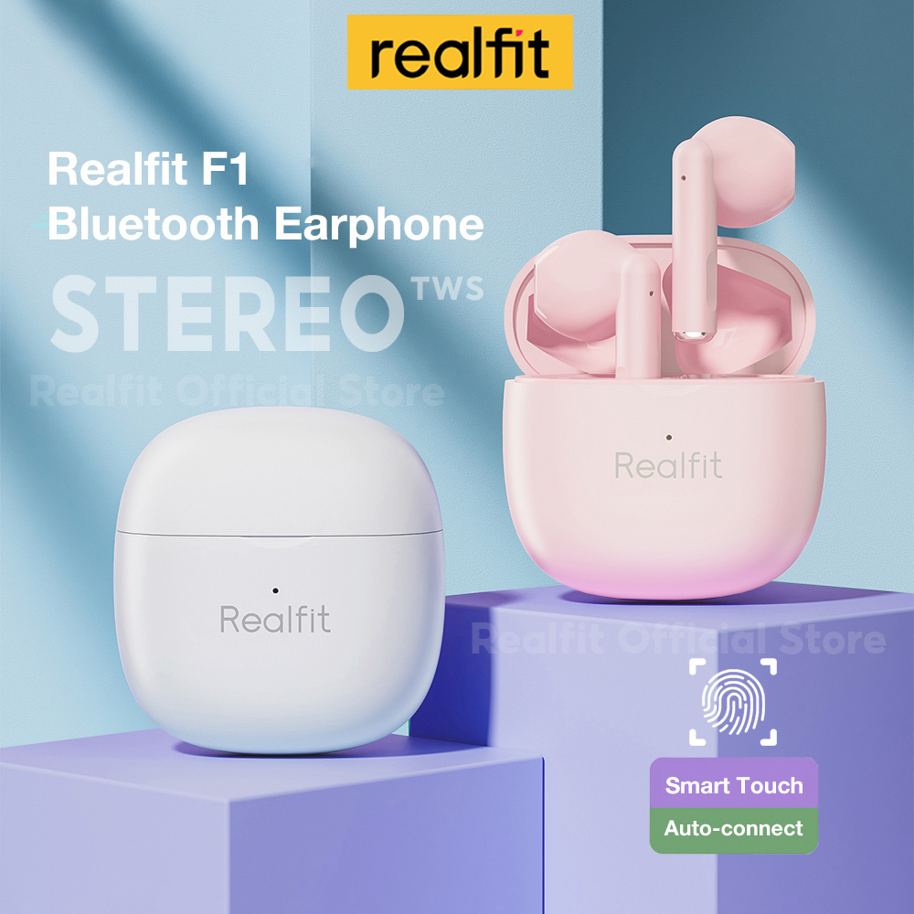 Realfit F1 Wireless Earbuds Matt Colorful Bluetooth Earphone with HD ...