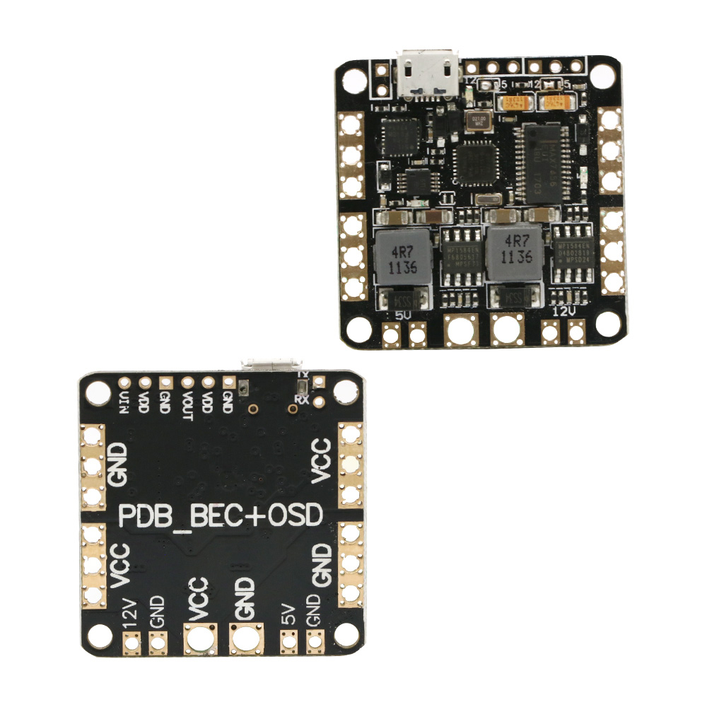 3 in 1 Power Distribution Board PDB OSD Dual BEC 5V 12V 2-6S for CC3D ...