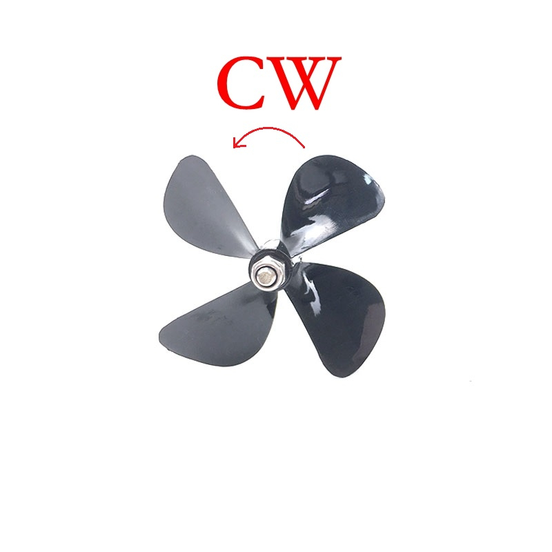 RC Boat 4-Blade Propeller PC 50mm 55mm 60mm 70mm 75mm Prop Hole 4mm/5mm ...