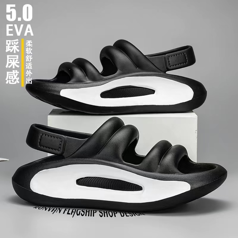 Sandals men's summer anti-odour two wear driving sandals slippers men's ...