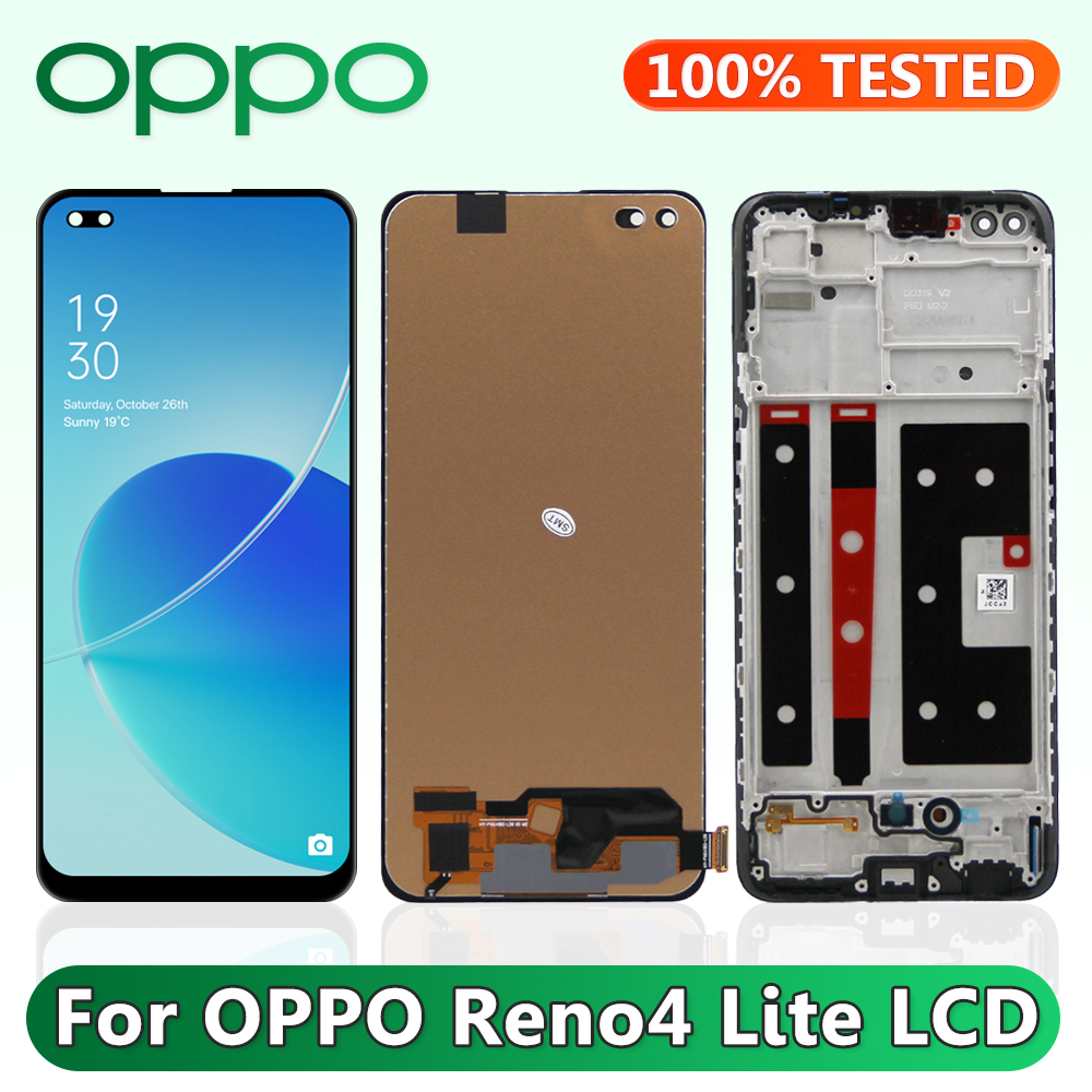 100% Test For Oppo Reno 4 4G CPH2113 LCD Display Replacement Touch ...