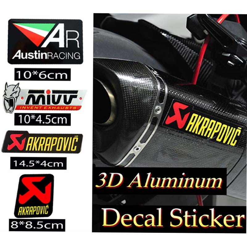 Yoshimura Akrapovic Motorcycles Aluminum Label Exhaust Pipe Sticker ...