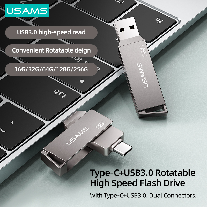 Usams USB 2.0 Type C USB Flash Drive OTG 2 in 1 High Speed Pendrive Pen ...