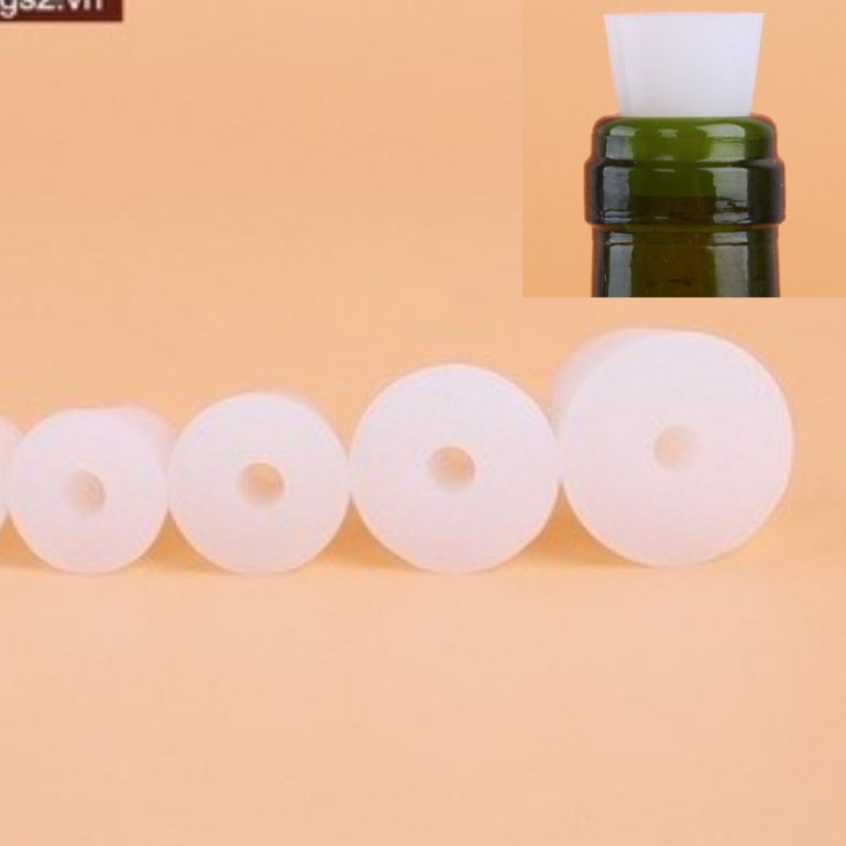 Rubber Bottle Stopper Silicone Plug With Hole Of Airlock Valve Bubbler ...