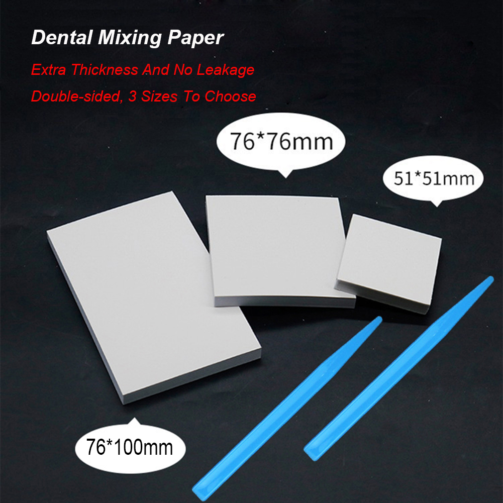 Dental Disposable Mixing Paper 50 Sheets Thickening White Cementing ...