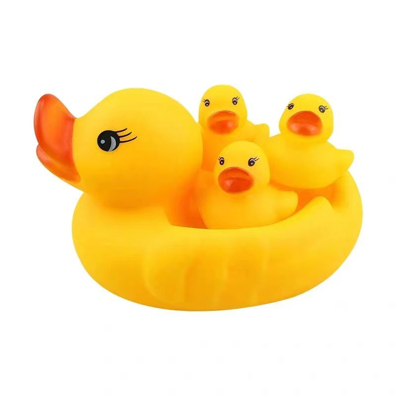 1 mother duck+3 ducklings,baby shower toy duck mother duck and ...