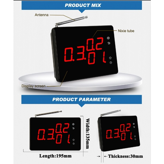 Electronic Order Call Restaurant Calling System Panel Receiver Touch ...