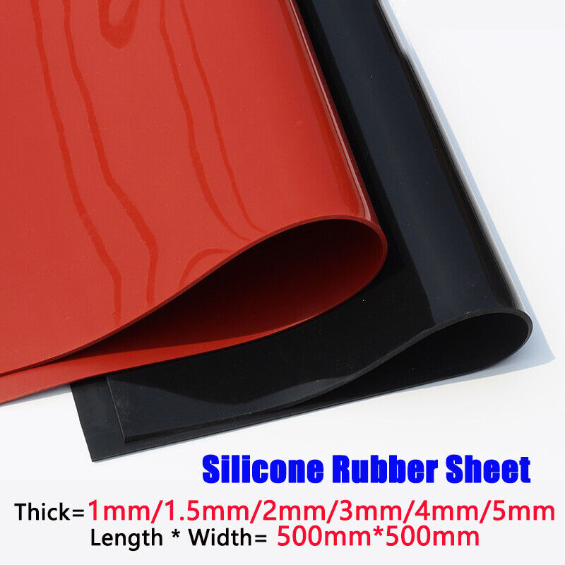 500 ~ 1000mm Silicone Rubber Sheet Ultra-thin Plate Square Mats Thick 1 ...