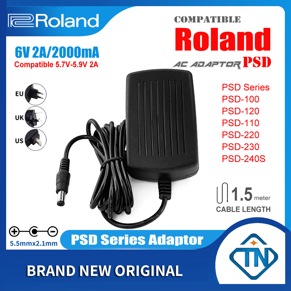 6V 2A Compatible 5.7V-5.9V AC Adapter PSD-220 PSD-120 for Roland GO ...