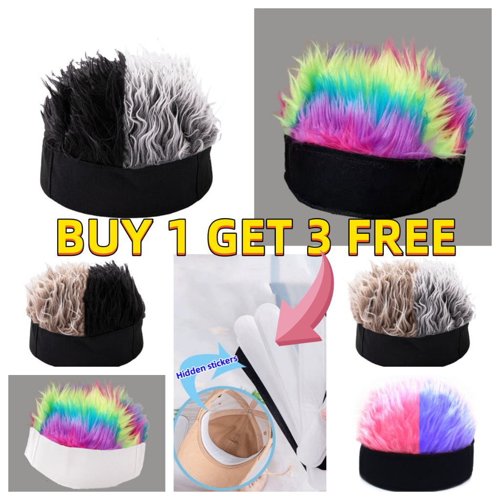 Hi-Kid Hat Handsome Simulation Wig cap Short Hair Retro Hip-Hop Spoof ...