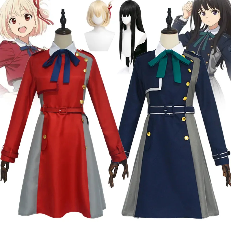 Lycoris Recoil Nishikigi Chisato Inoue Takina Anime Cosplay Costume Red ...