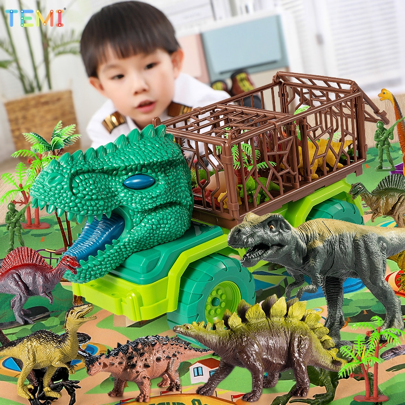 TEMI Big Dinosaur Car Dinosaurs Transport Carrier Truck Car Toy ...