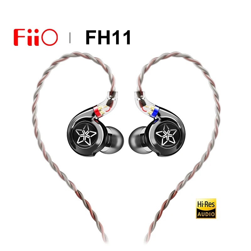 FiiO FH11 1DD+1BA Hybrid Driver In-ear Earphone IEM Hi-Res 0.78mm Detachable Cable Wired Earbuds ...