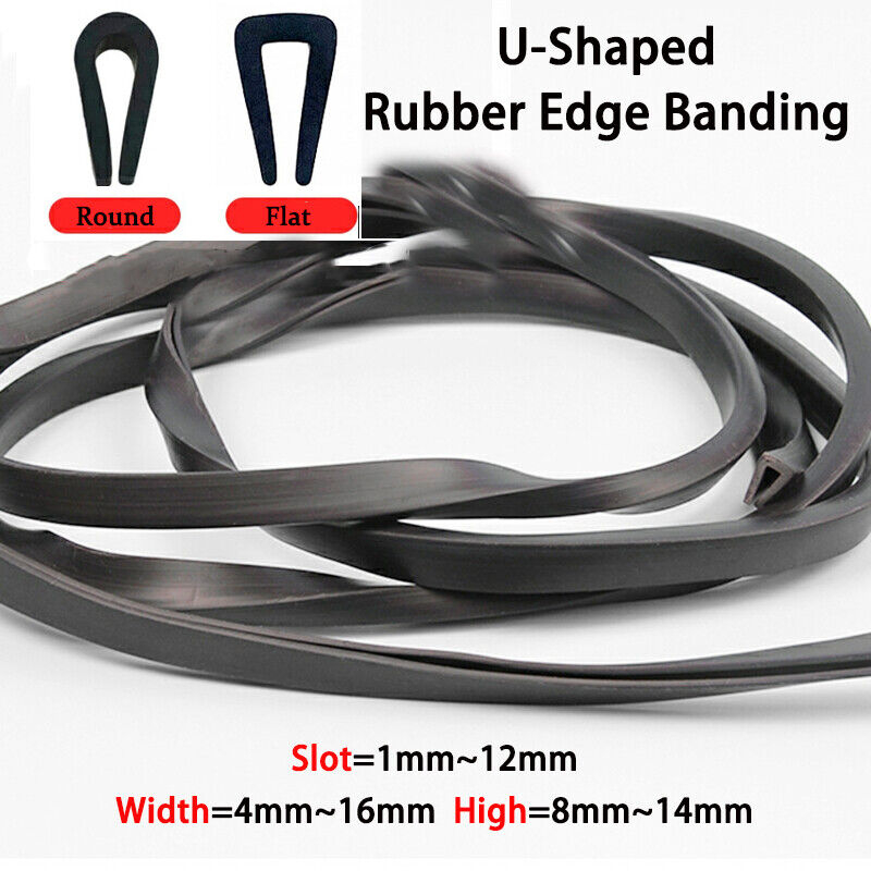 10 Meter U-Shape Silicone Rubber Sealing Strip 1mm-15mm Black U Channel ...