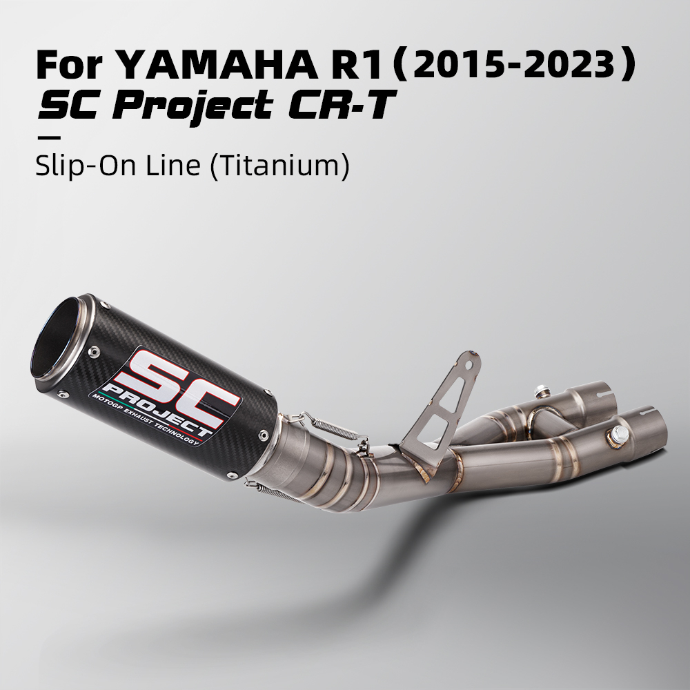 SC PROJECT racing exhaust muffler Slip On Line Titanium Yamaha R1 2015 ...